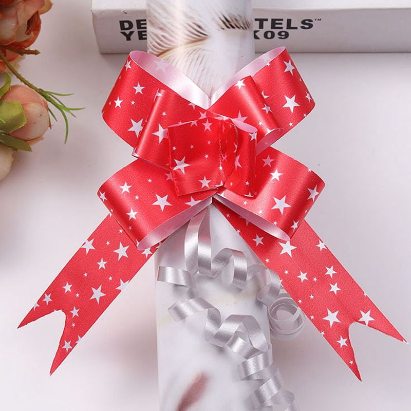 10/50/100Pcs Pull Flower Bow Flower Pull Tie Ribbon For Christmas, Valentines Day, Pull Flower ...