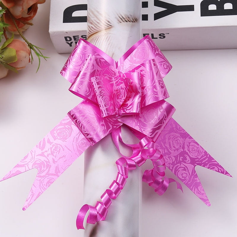 10/50/100Pcs Pull Flower Bow Flower Pull Tie Ribbon For Christmas ...
