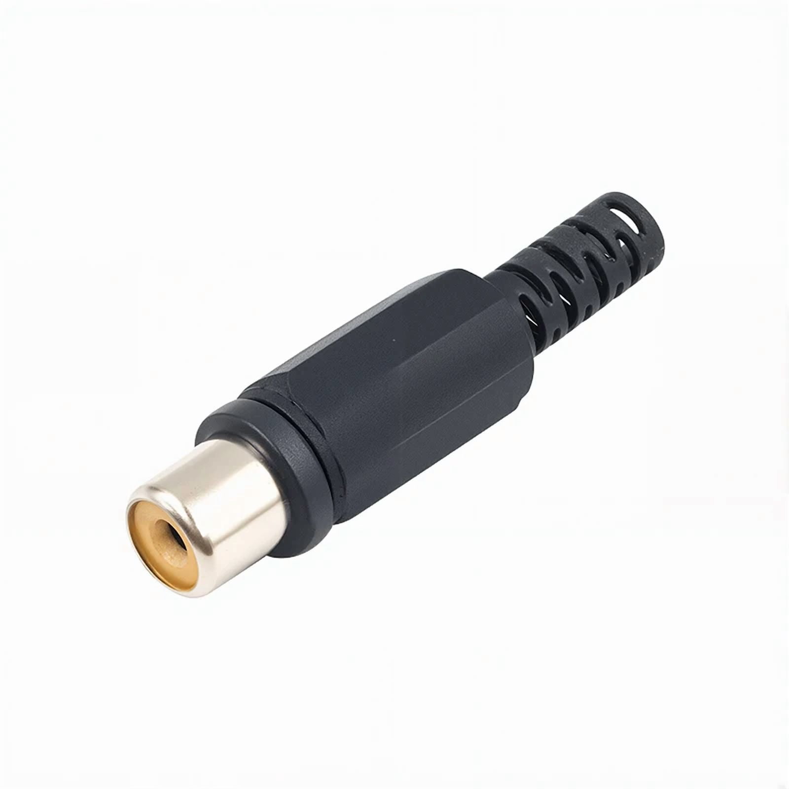 10/50/100Pcs RCA AV Male Plug Female Socket Plug Connector with Plastic ...