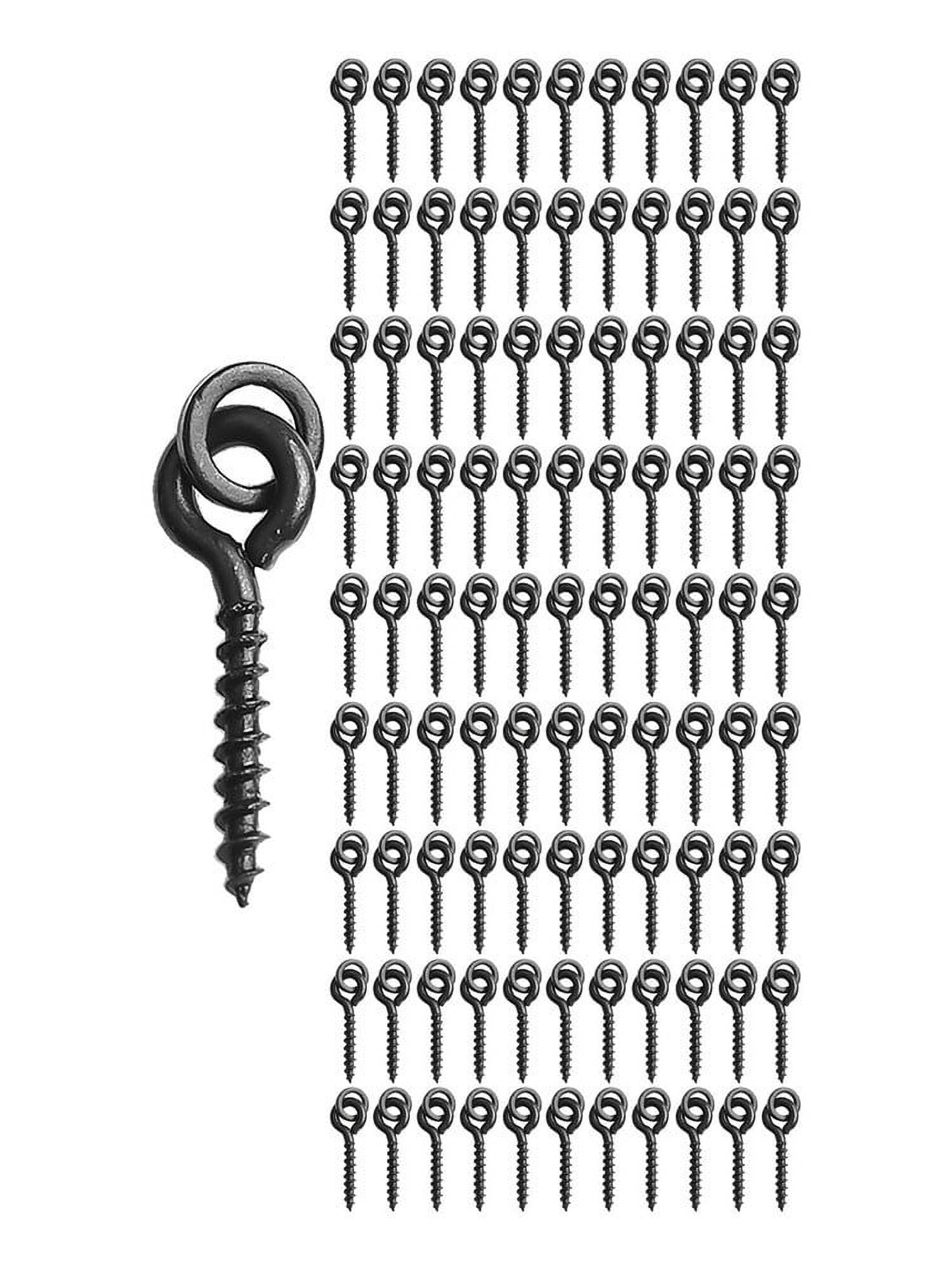 10/50/100Pcs/Set Metal Fishing Bait Screws 15Mm 2 Styles Black Boilie Screw Rig Fishing Screw ...