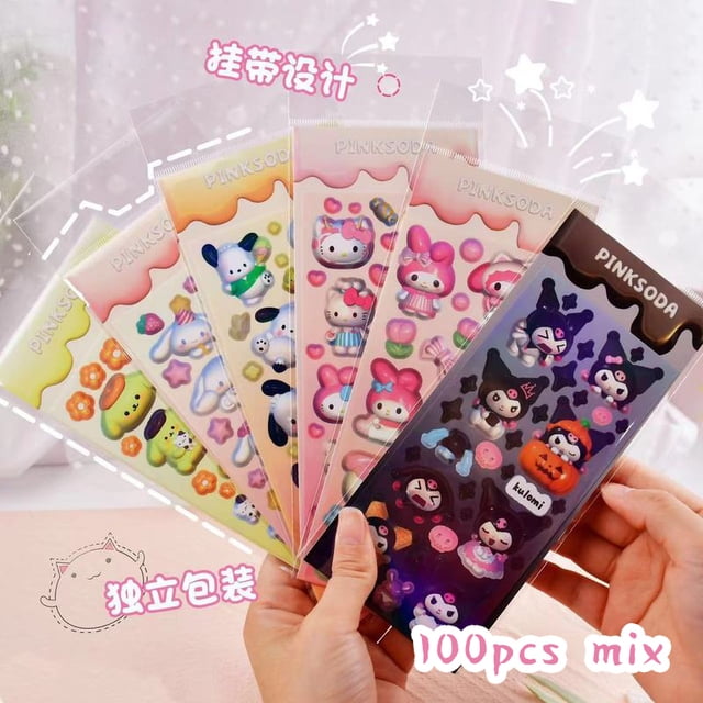 10/50/100pcs Sanrio Guka Sticker Hellokitty Pochacco Cinnamoroll Melody ... 10/50/100pcs Sanrio Guka Sticker Hellokitty Pochacco Cinnamoroll Melody ...
