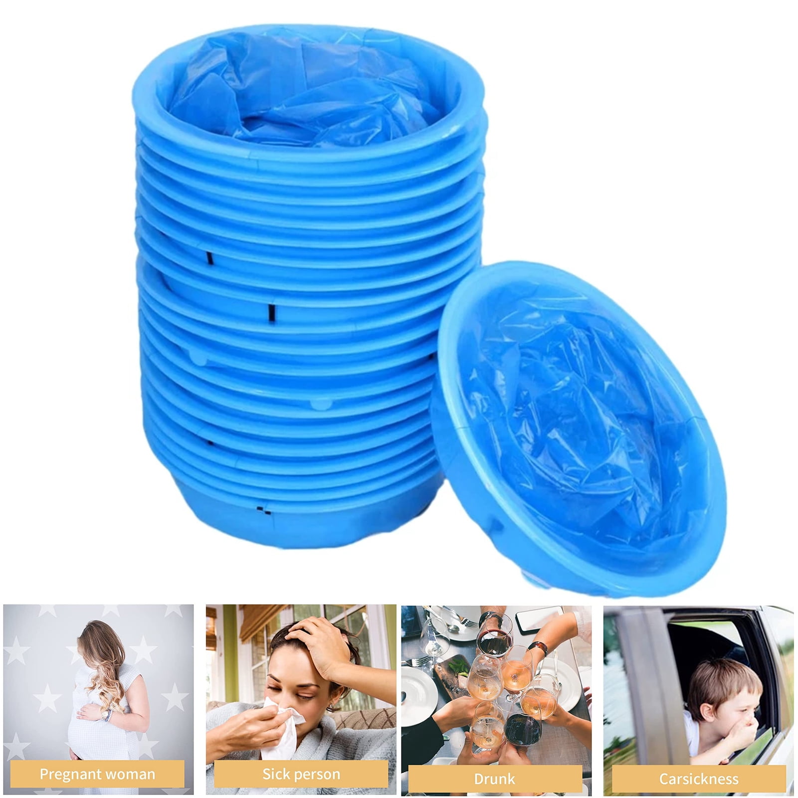 10/50 Pcs 1000ml Vomit Bags Nausea Bags,Disposable Emesis Bags for ...