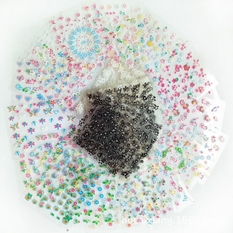 10/50 Sheets Nail Art Transfer Stickers 3D Design Manicure Tips Decal ...