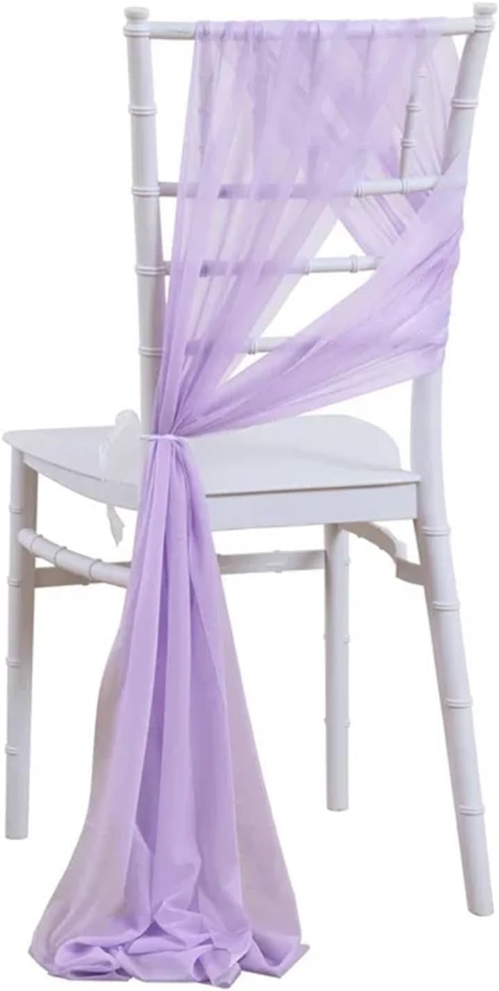 10/50PCS Chiffon Chair Sashes Wedding Chair Decoration 17x250cm Wedding ...