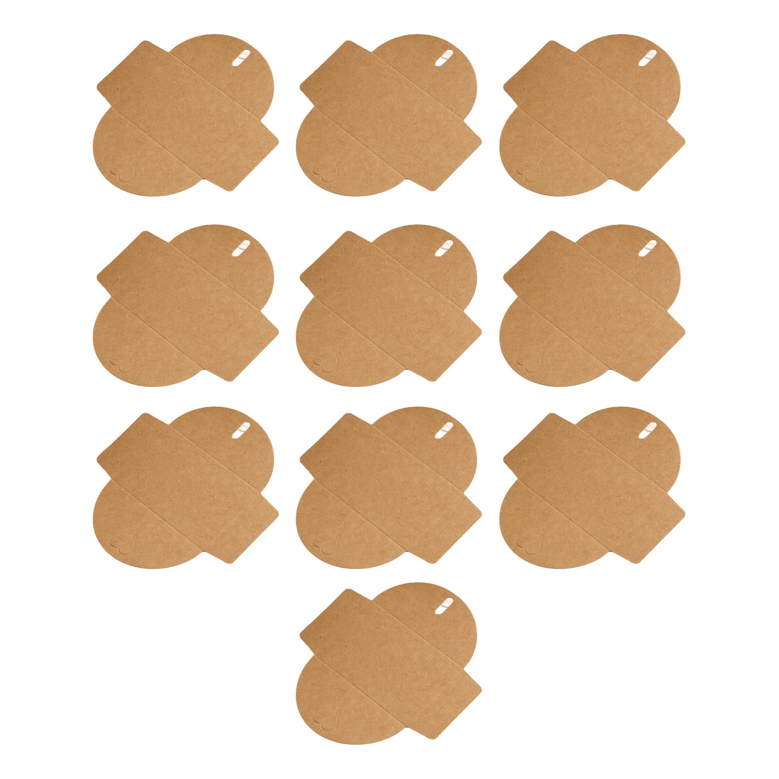 10/50Pcs Clasp Closure Design Heart Clasp Envelope Set, 4x6 Inch Brown ...