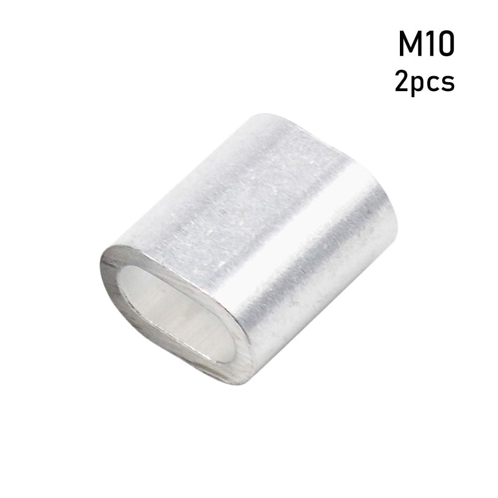 10-50Pcs Durable Oval Aluminum Fixing Clip Crimp Sleeve Cable Clip Wire ...