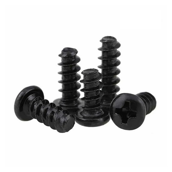 10/50Pcs M1 M1.2 M1.4 M1.7 M2 M2.3 M2.6 M3 M4 M5 Black 304 Stainless Steel Cross Phillips Round ...