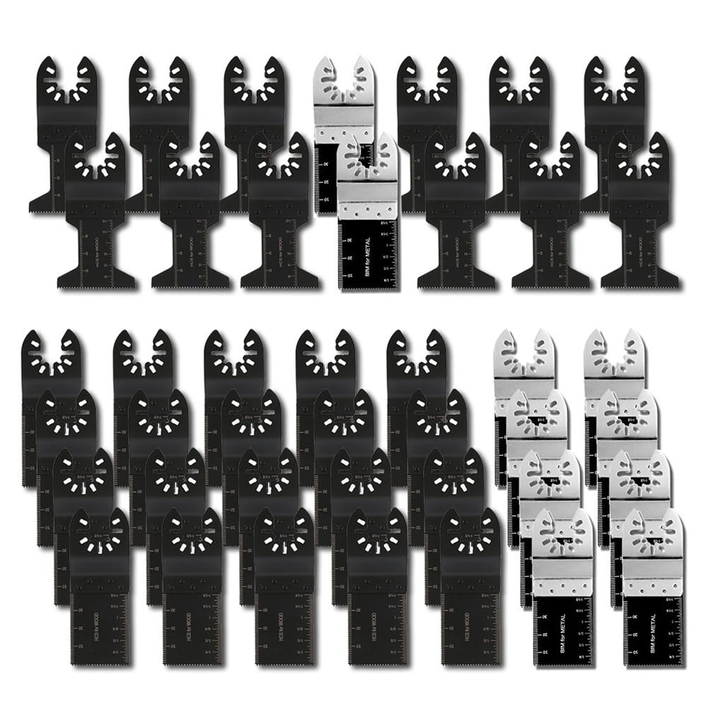 NUAHRHY 10/50pcs Wood Mix Saw Blades Oscillating Carbon Steel Cutter ...