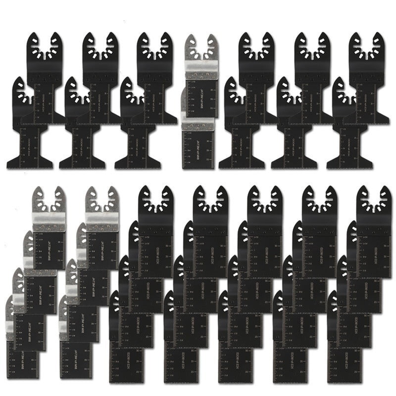 NUAHRHY 10/50pcs Wood Mix Saw Blades Oscillating Carbon Steel Cutter ...