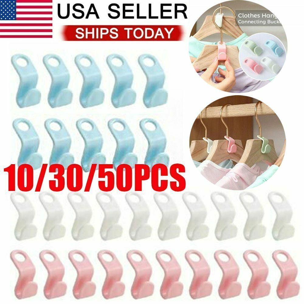 10-50x Clothes Hangers Space Saving Closet Organizers Heavy Duty Hanger ...