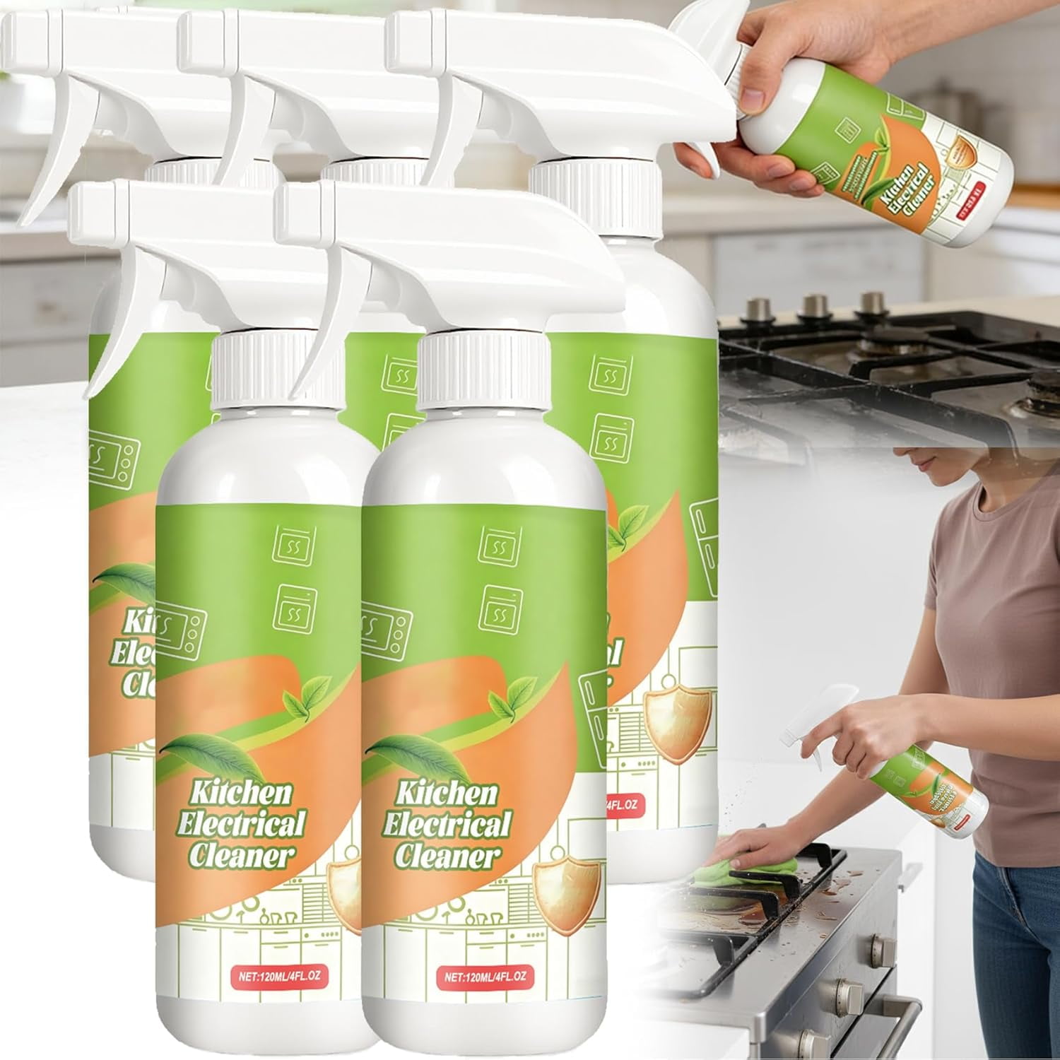 10.56 Oz Upgraded Version Electrolyzed Ion Kitchen Cleaner Spray, Multi ...