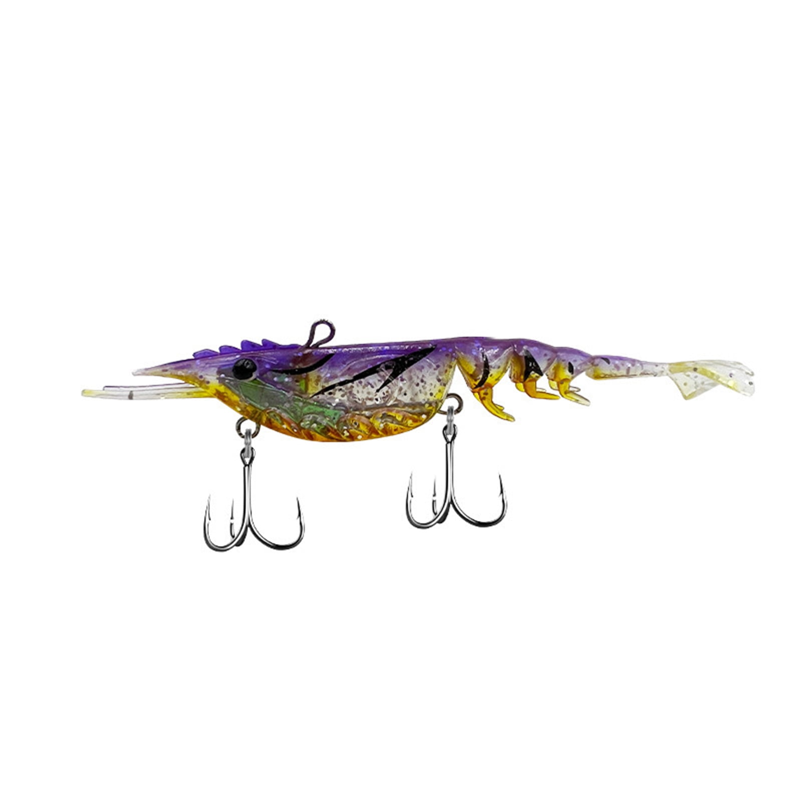 10.5CM Multi-jointed Soft Shrimp Lure with Hook Realistic Stretch ...