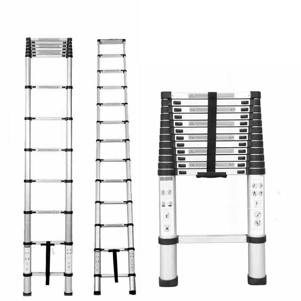 10.5FT Telescoping Ladder, Lightweight Collapsible Ladders, Aluminum ...