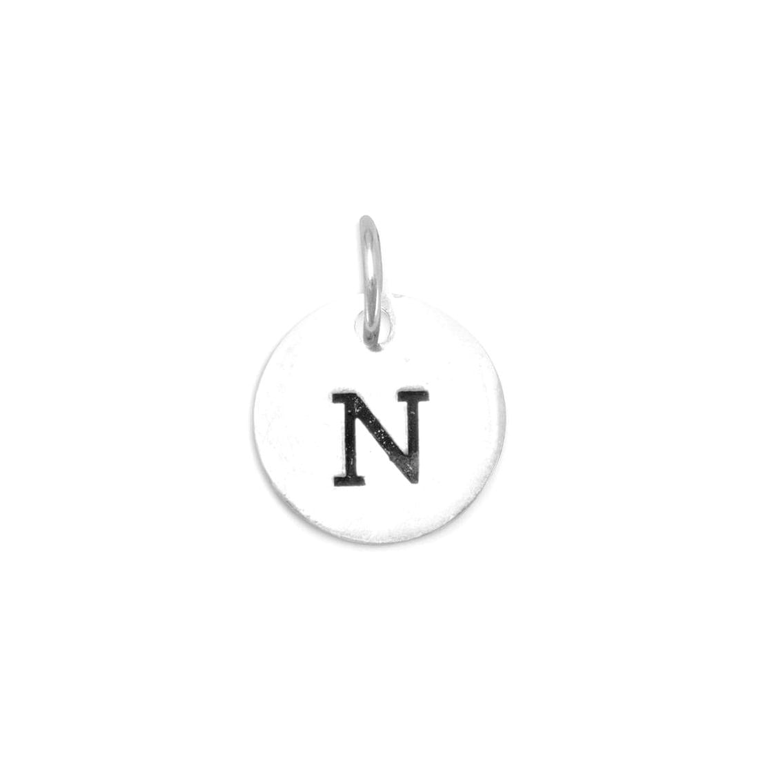 10.5mm Oxidized 925 Sterling Silver Letter Name Personalized Monogram ...