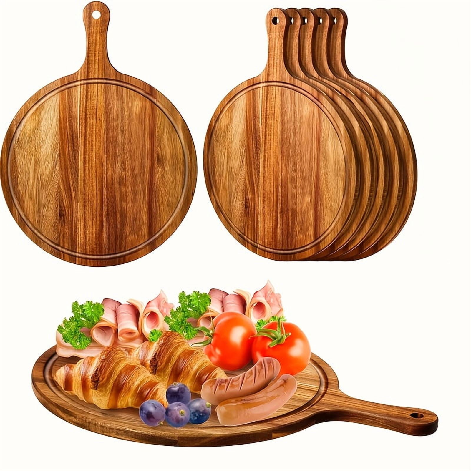 10/5pcs High Quality Pizza Board with Handle, 15inx11in, Natural Pizza ...