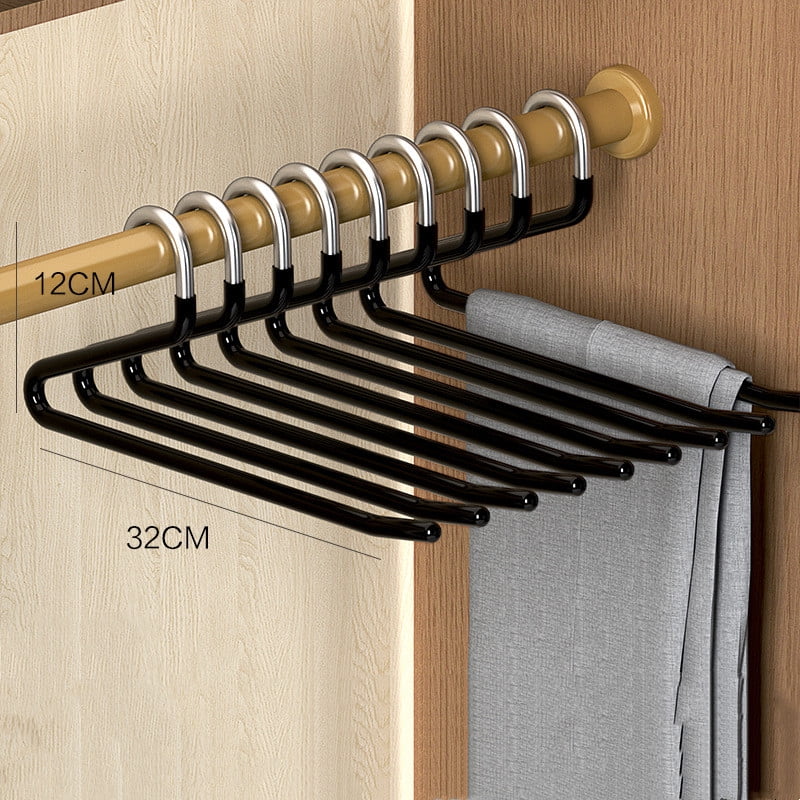10/5pcs Stainless Steel Pants Hanger Non-slip Pants Rack Household Non ...