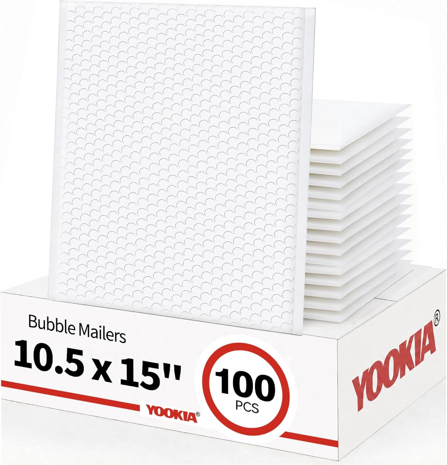 10.5x15 Inch Large Bubble Mailers 100Pcs, Self Seal Waterproof Shipping ...