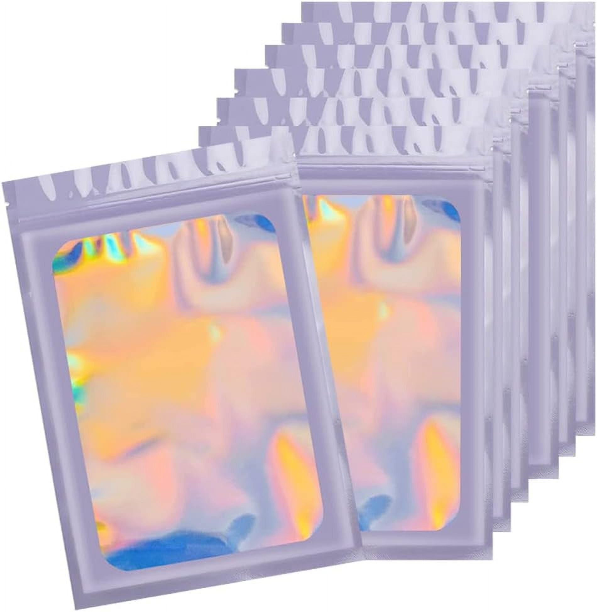 10.5x15cm 50 Grip Foil Ziplock Bags, Purple Resealable Storage Pouches ...