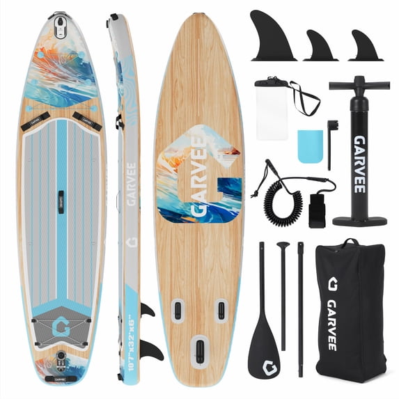 10.6/11 FT Inflatable Stand Up Paddle Board, Wide Stable SUP Board ...
