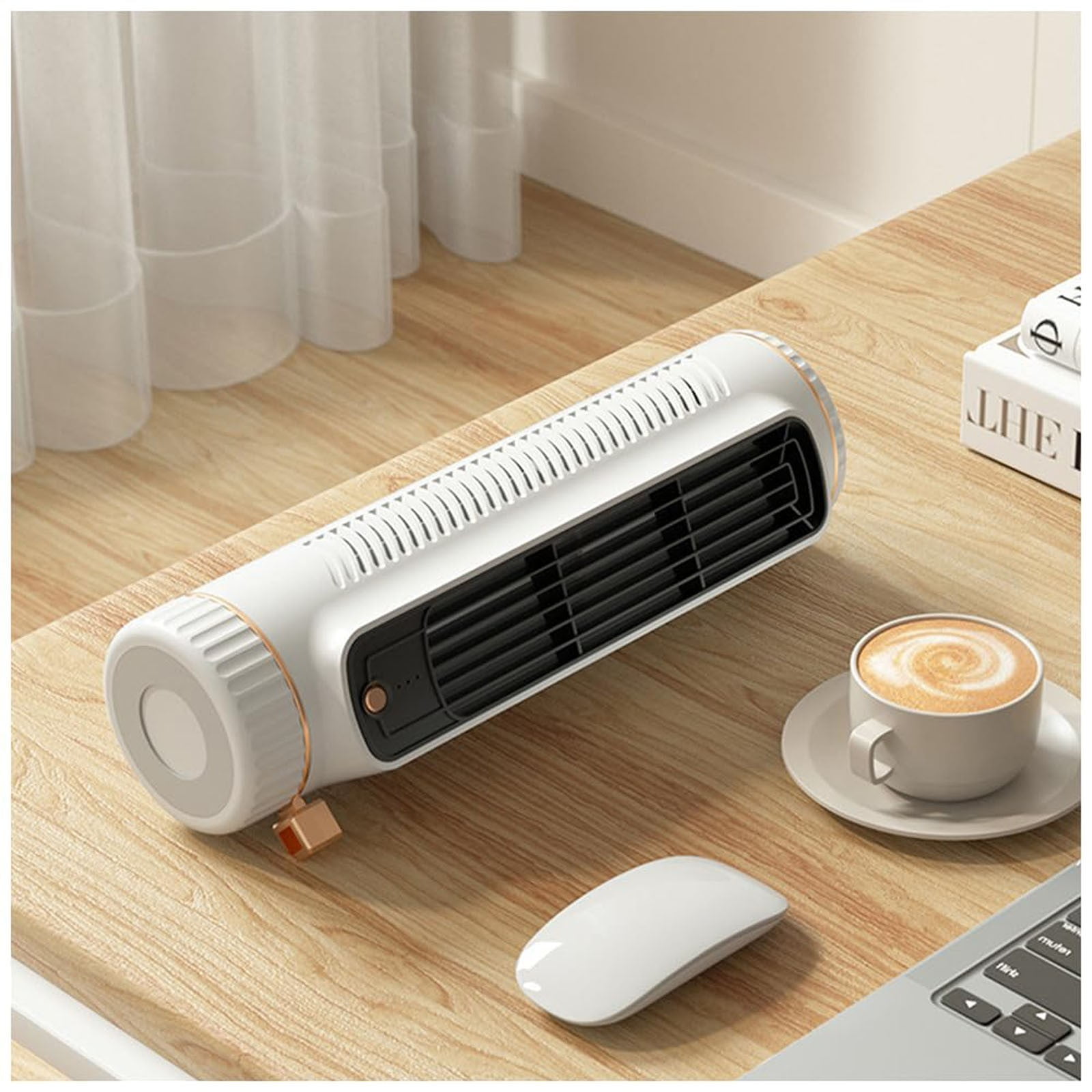 10.6 Inch Quiet Bladeless Desk Fan - Rechargeable Battery Operated ...