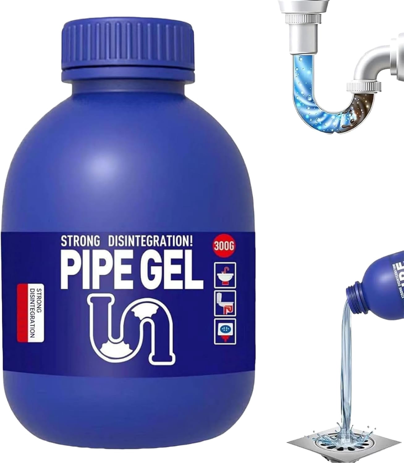 10.6 Oz Multi-Purpose Drain Cleaner,Professional Strength Pipe Dredging ...