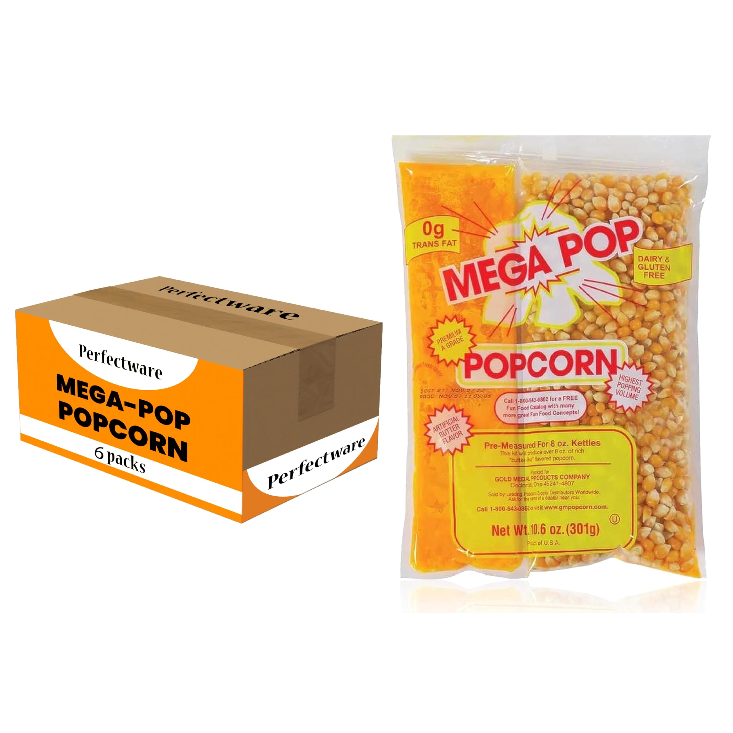 10.6 Oz Popcorn Portion ESF27 Packs - Package of 6ct - Walmart.com