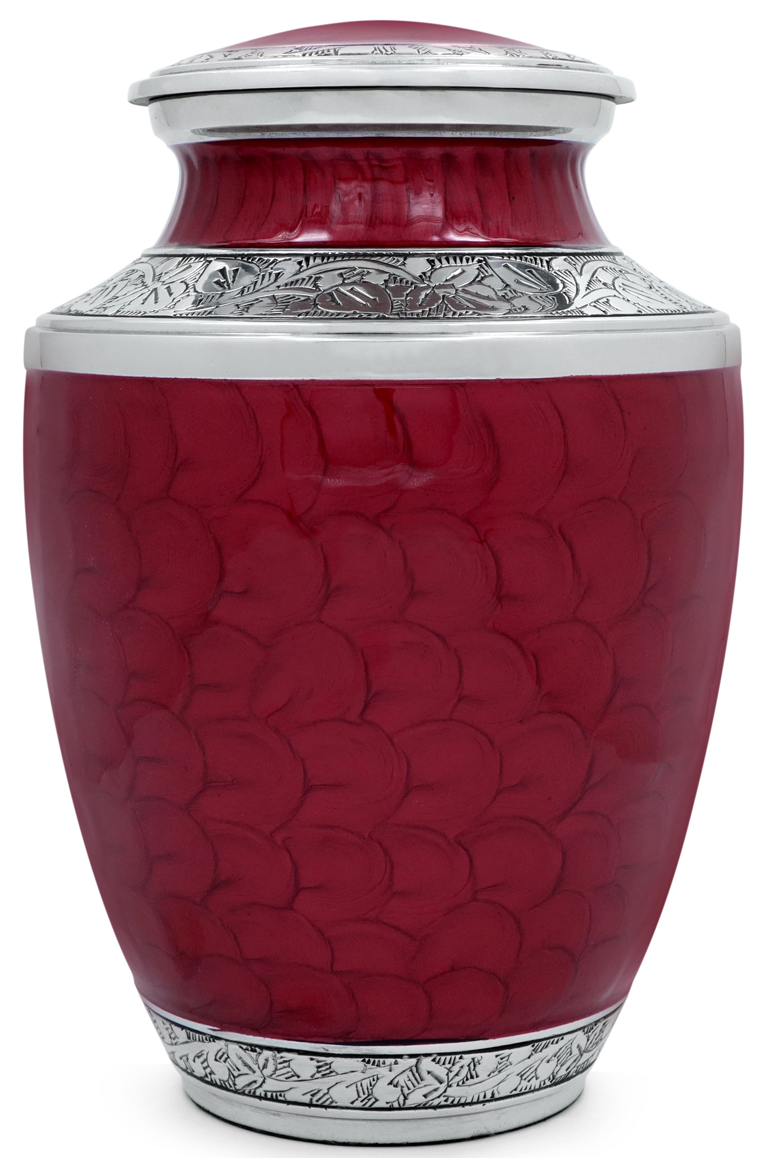 10.6-inch Aluminum Decorative Funeral Cremation Urn for Adults up to ...