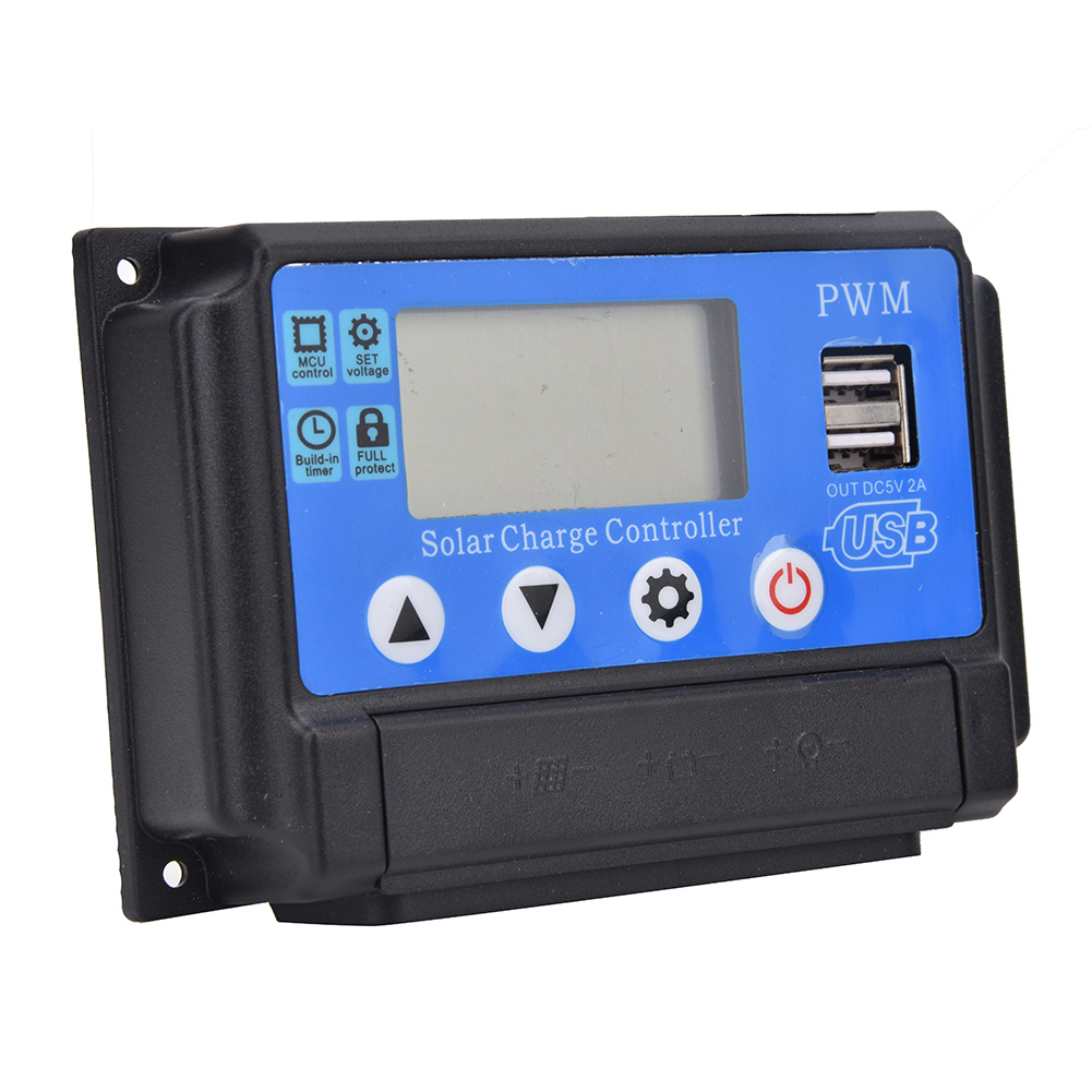 10-60A Solar Panel PWM Charge Controller, 12V/24V Auto Detect, 40A ...