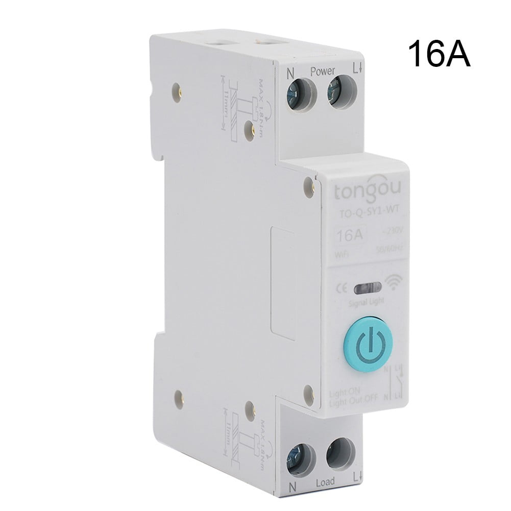 10-63A Tuya Wifi Smart Circuit Breaker 1P Din Rail Home Remote Control ...