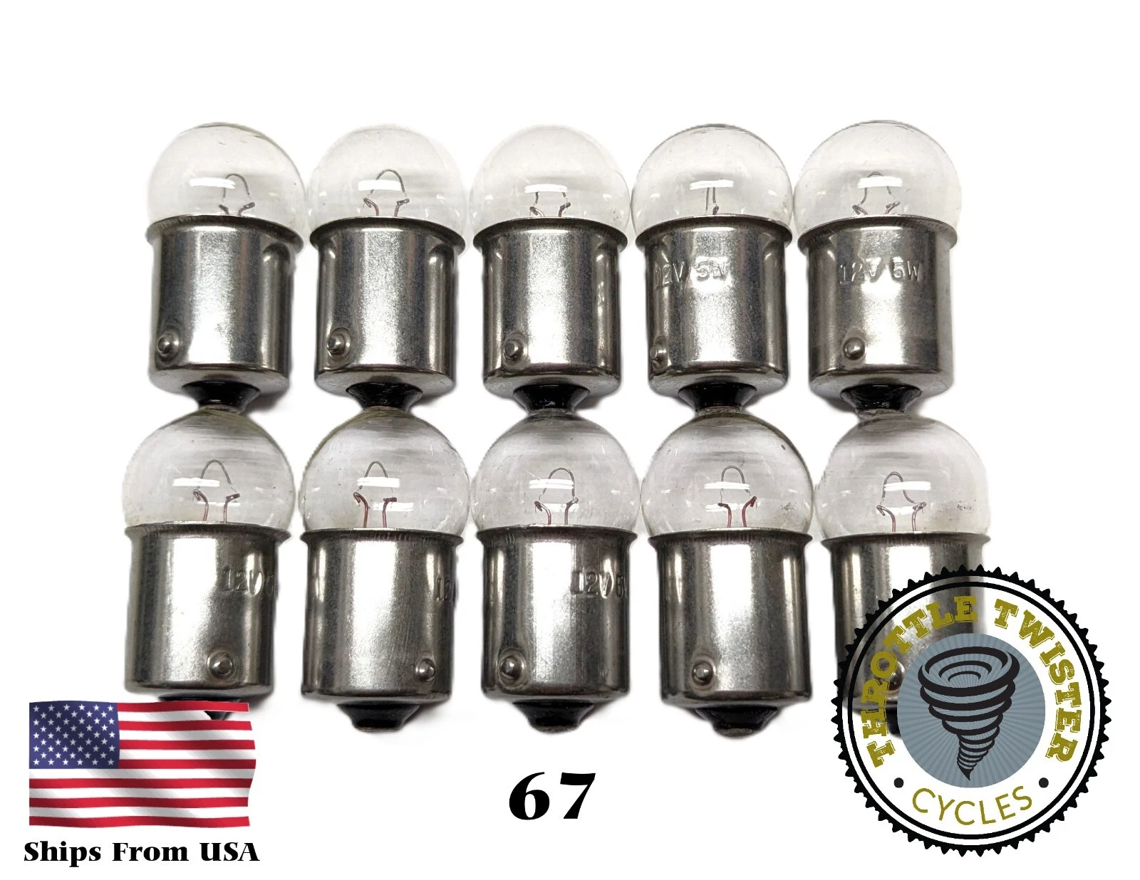 10 - 67 Compatible R5W 5W Clear Light Bulb Lamp, Marker, Auxiliary ...