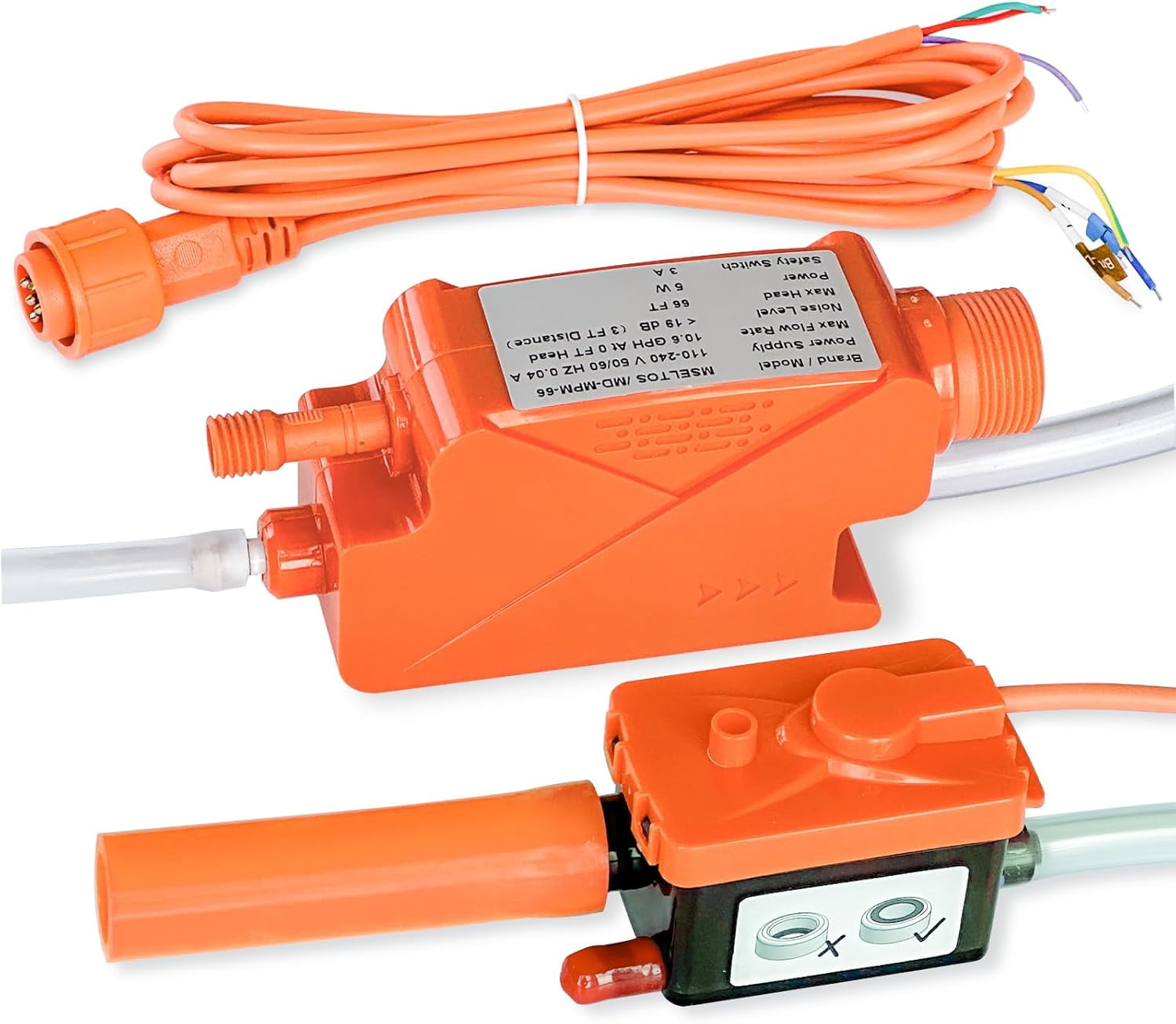 10.6GPH Mini Split HVAC Condensate Pump with 66FT Max Head, 110-240V ...