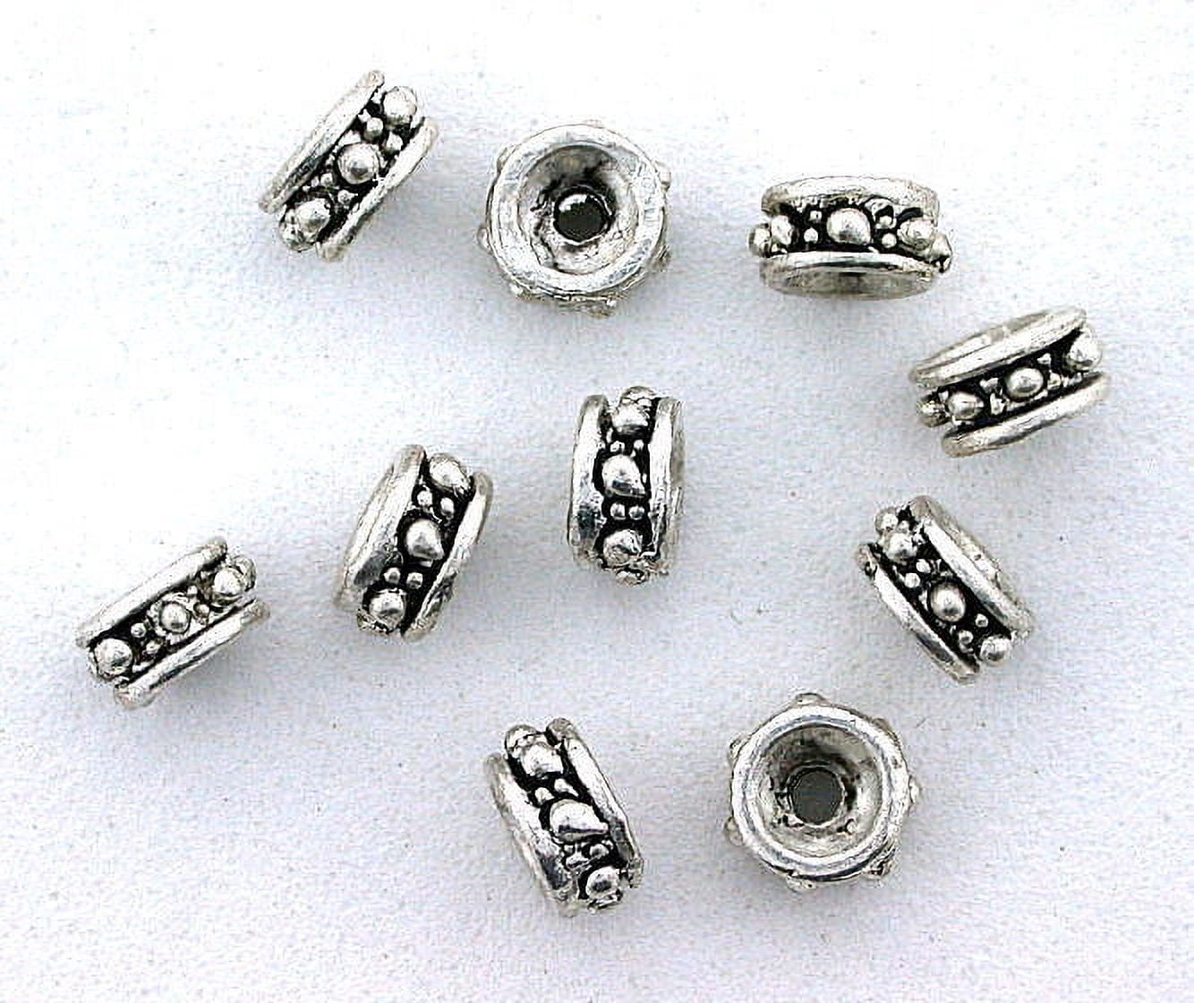 10 6mm x 3.5mm CHANNEL RINGS SPACER BALI PEWTER BEADS BB17 - Walmart.com