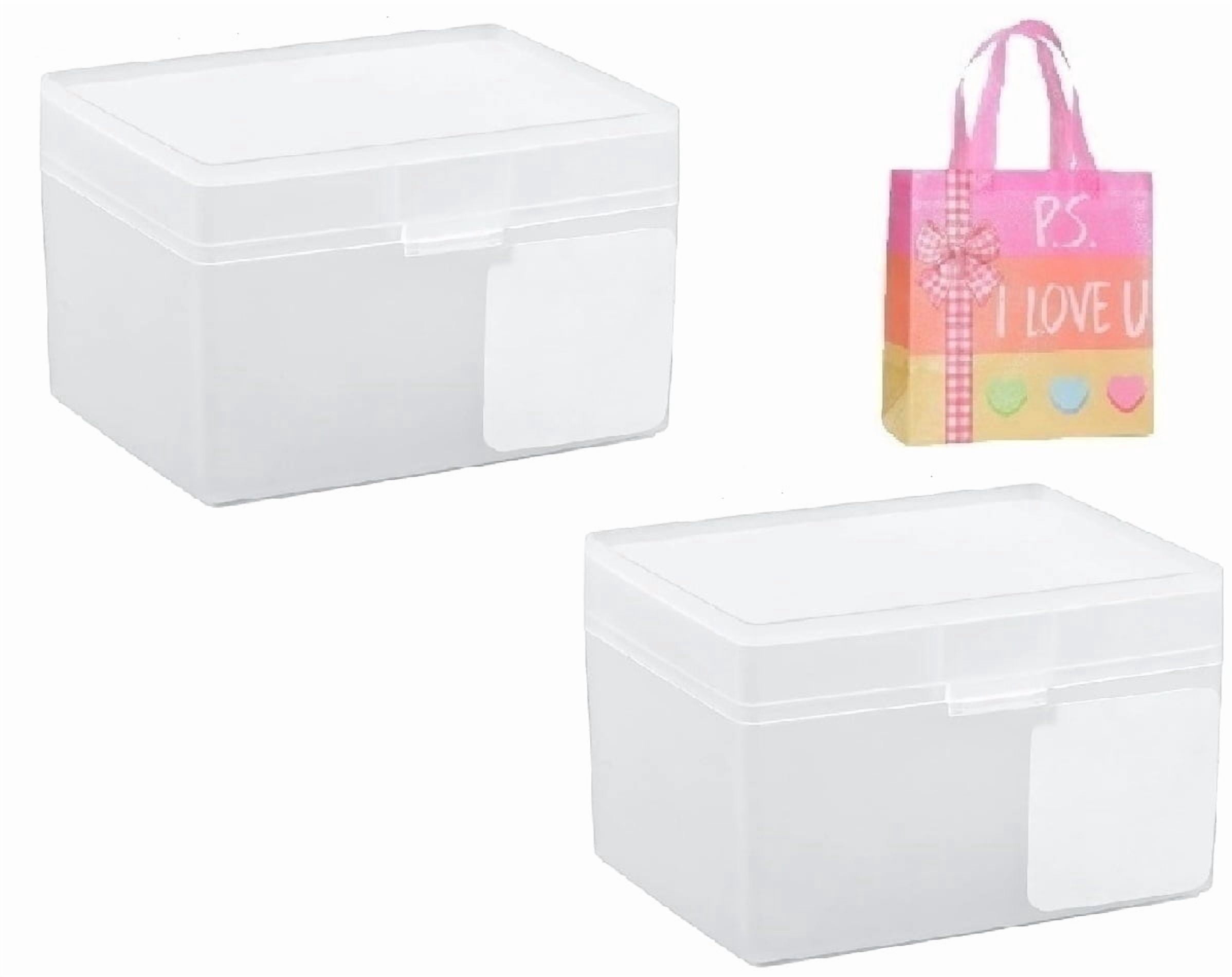 10×7.5×6.5cm Upgraded Craft Organizer Box with Snap-Tight Latch Lid ...
