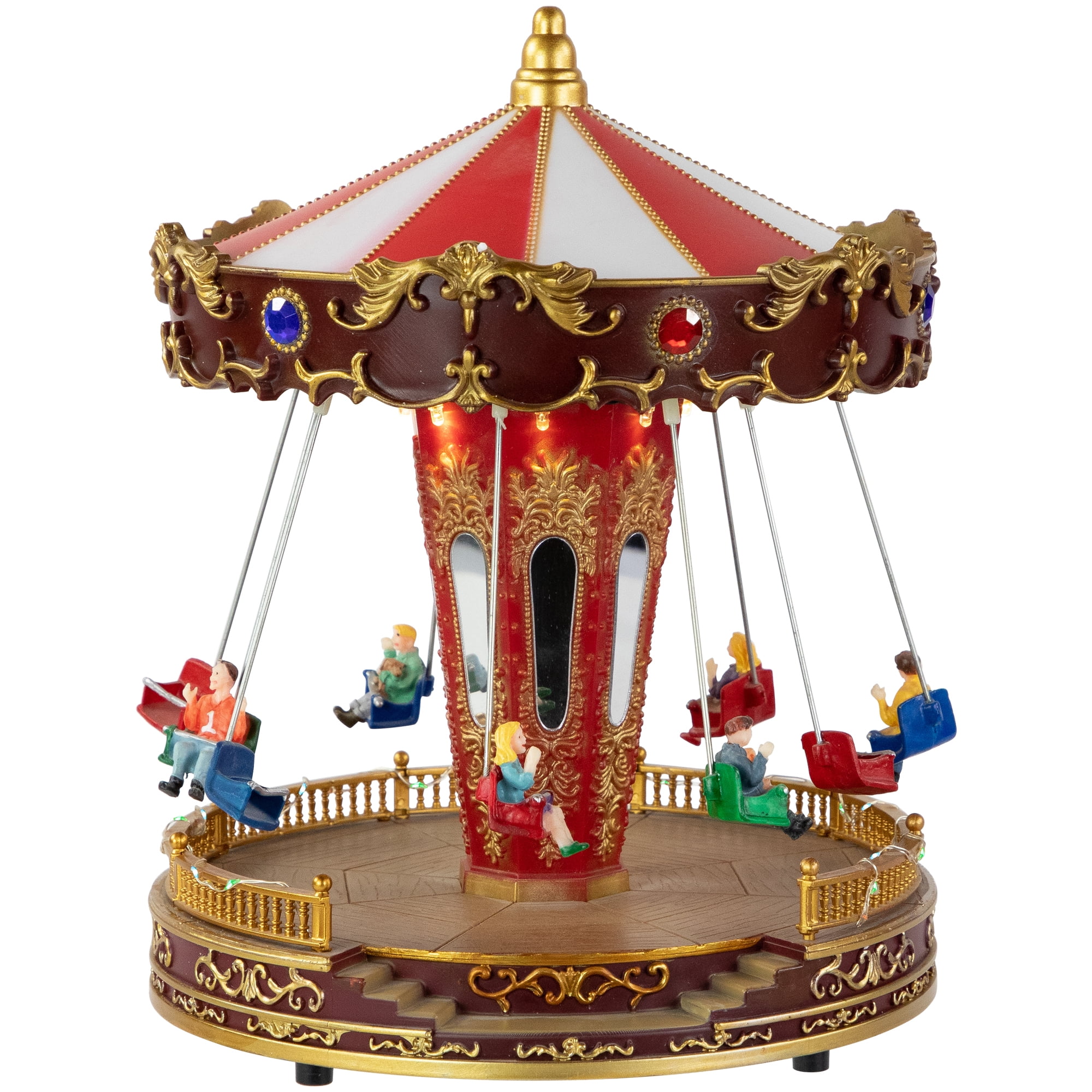 Northlight Animated and Musical Carnival Carousel LED Lighted Christmas ...