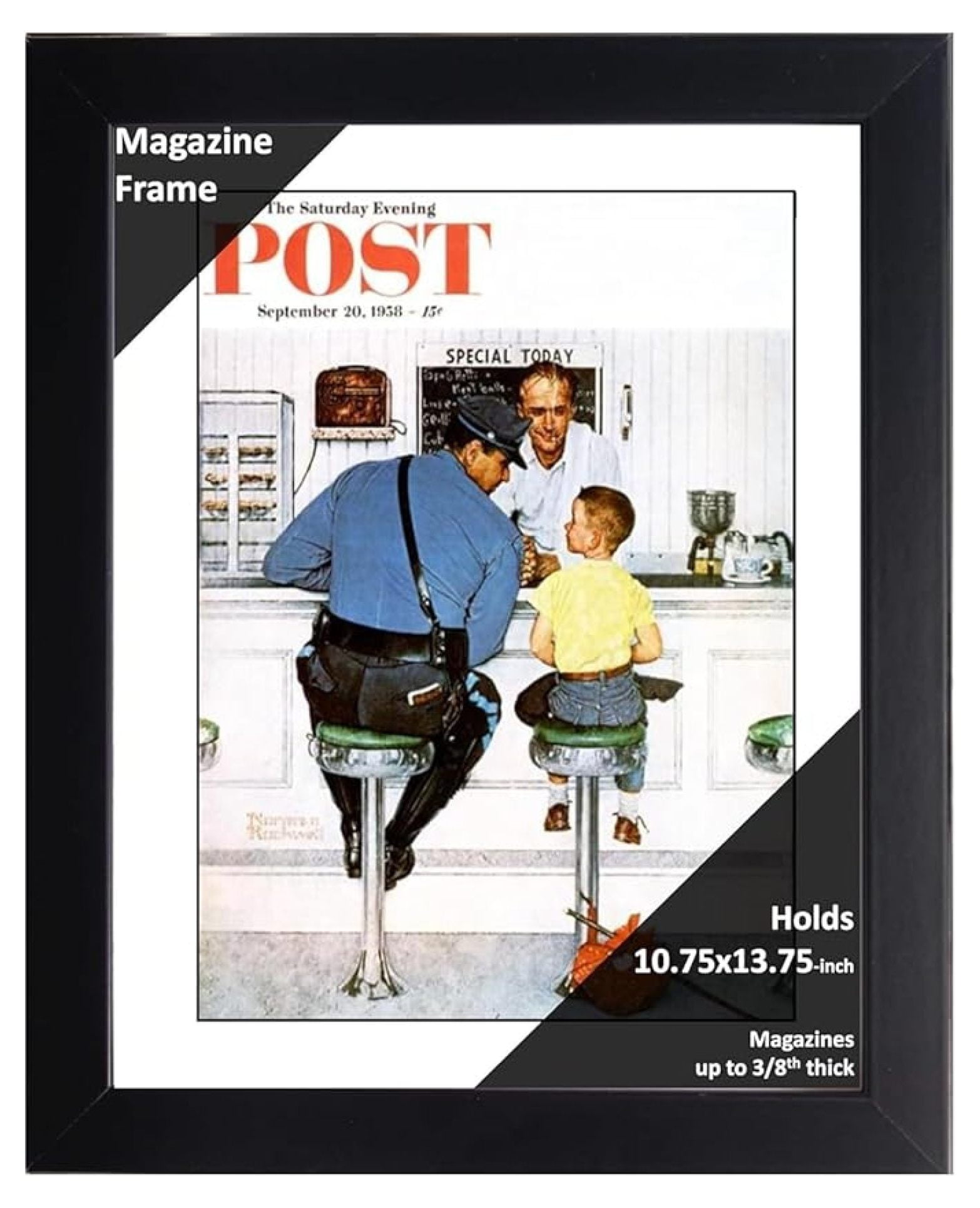 10.75 x 13.75 Magazine Frame with Full-Strength Glass, Holds Up To A 1/ ...