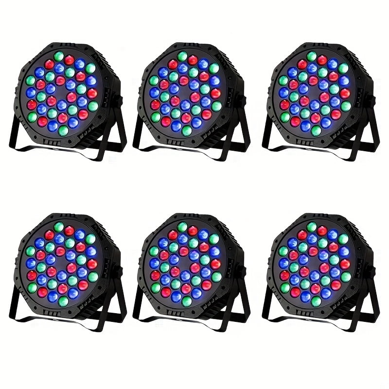 10/8/6/4/2/1 Pack 36LEDs RGB Stage Lights - DMX/Sound Activated, Remote ...