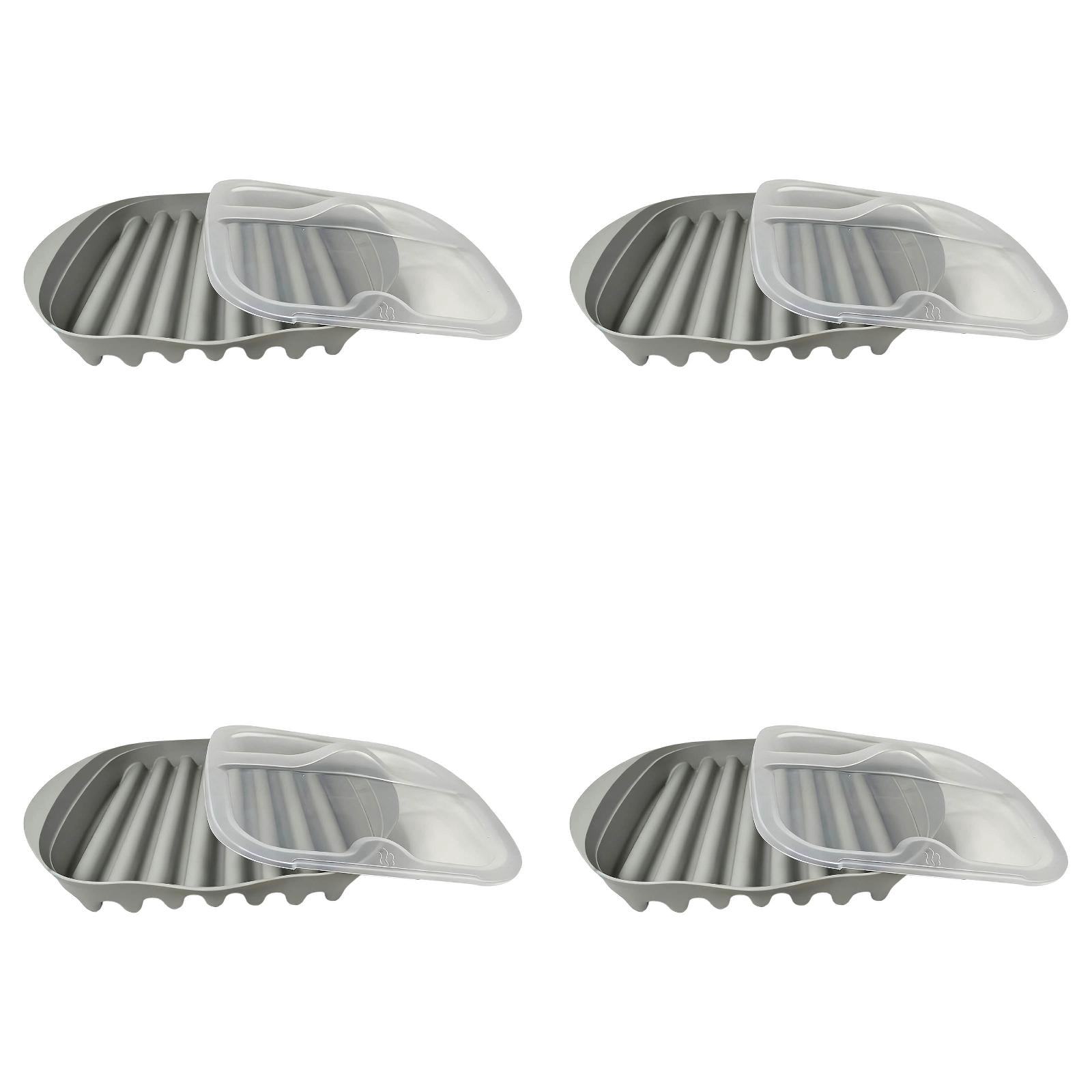 10.8*9.6*2.5 Inch Microwave Bacon Tray with Splatter Lid, Quick & No ...