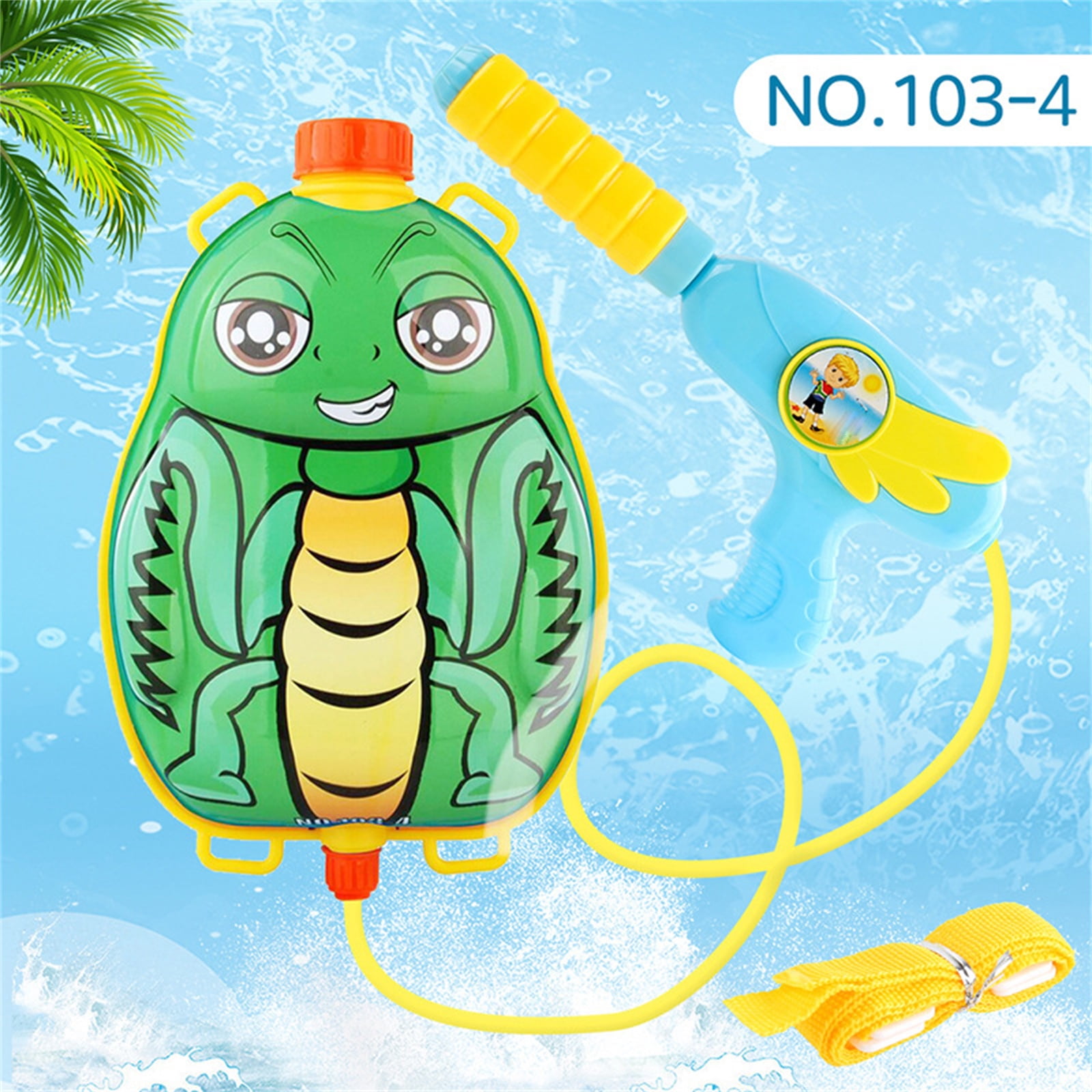 10.8" Cartoon Backpack Water Spray Toy, Pull-Out Spraying Device with ...