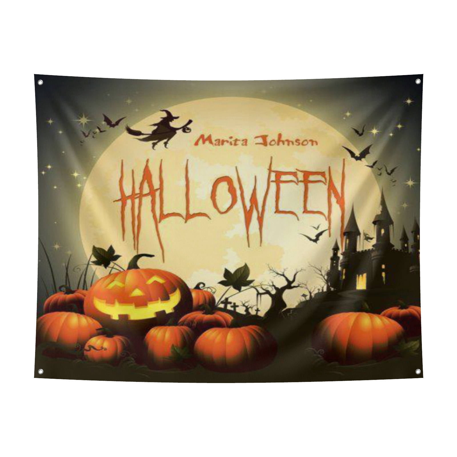 10*8 FT From Halloween scary pumpkin Holiday Banner split joint style 7 ...