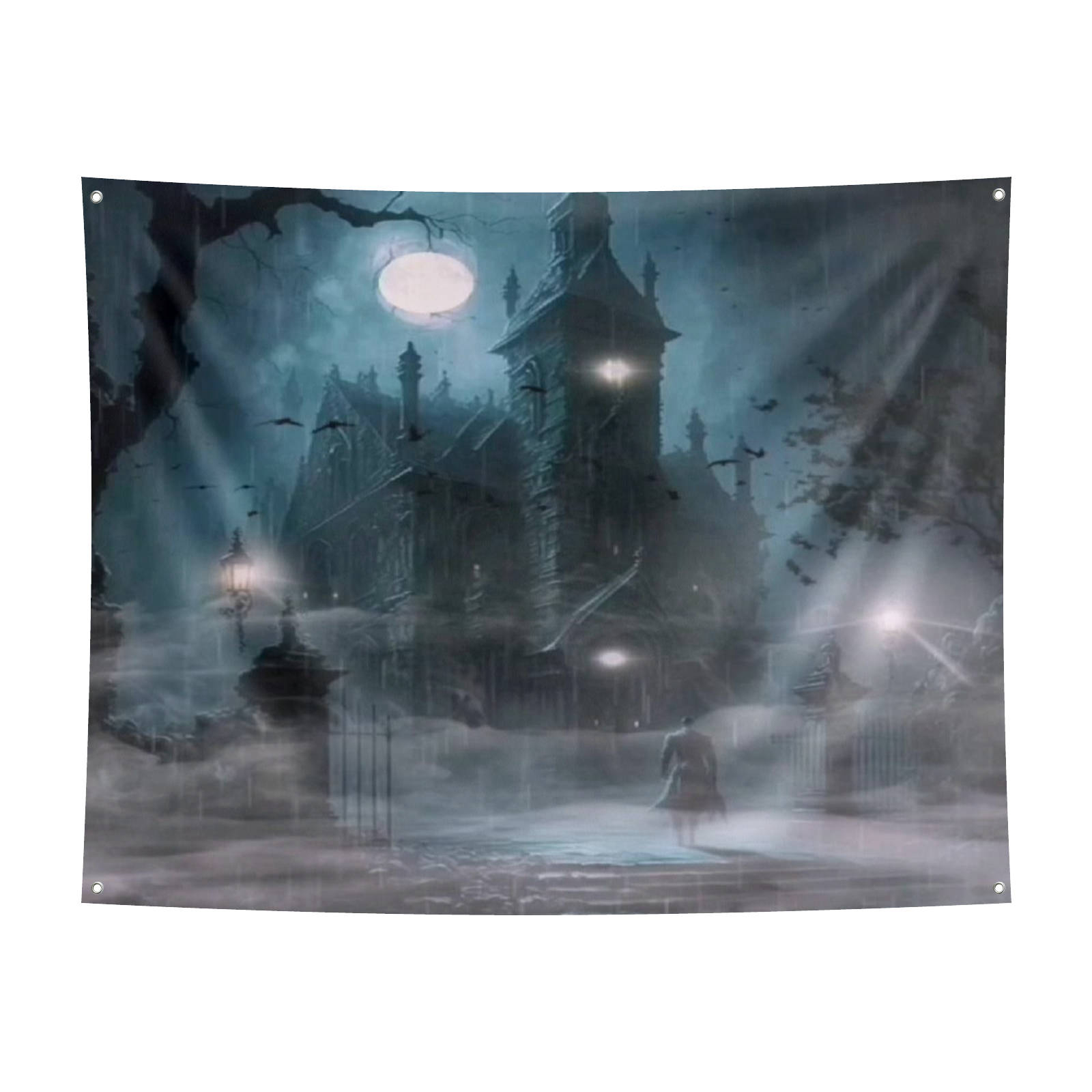 10*8 FT Halloween Castle Halloween gift Holiday Banner split joint ...