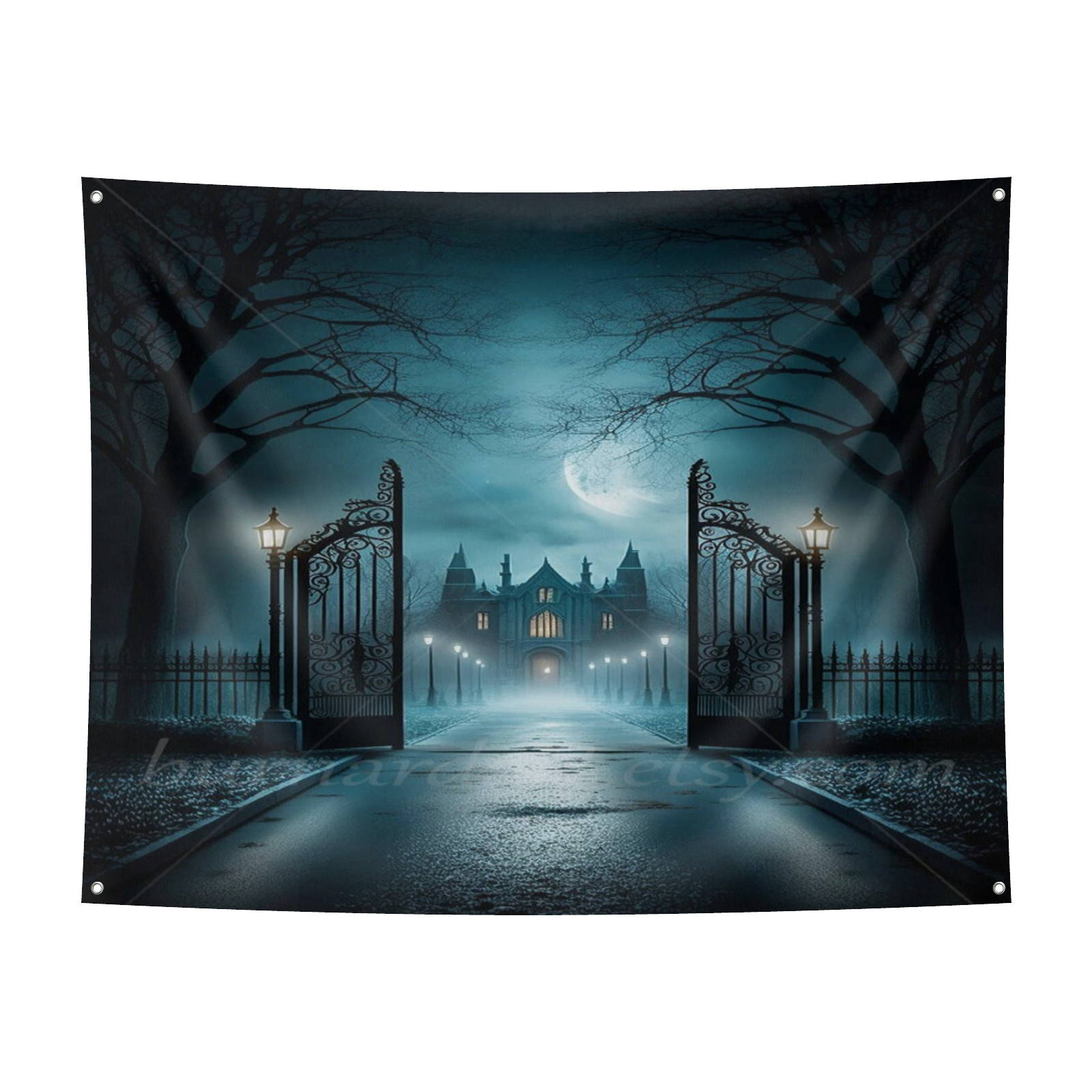 10*8 FT Halloween Castle Halloween gift Holiday Banner split joint ...