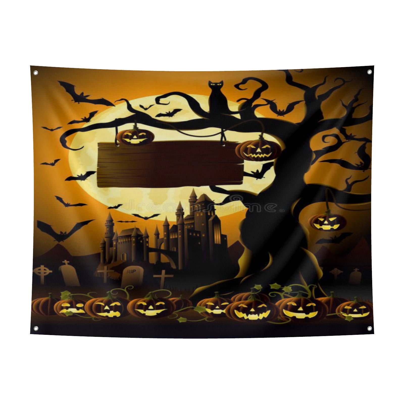 10*8 FT Halloween Castle Halloween gift Holiday Banner split joint ...