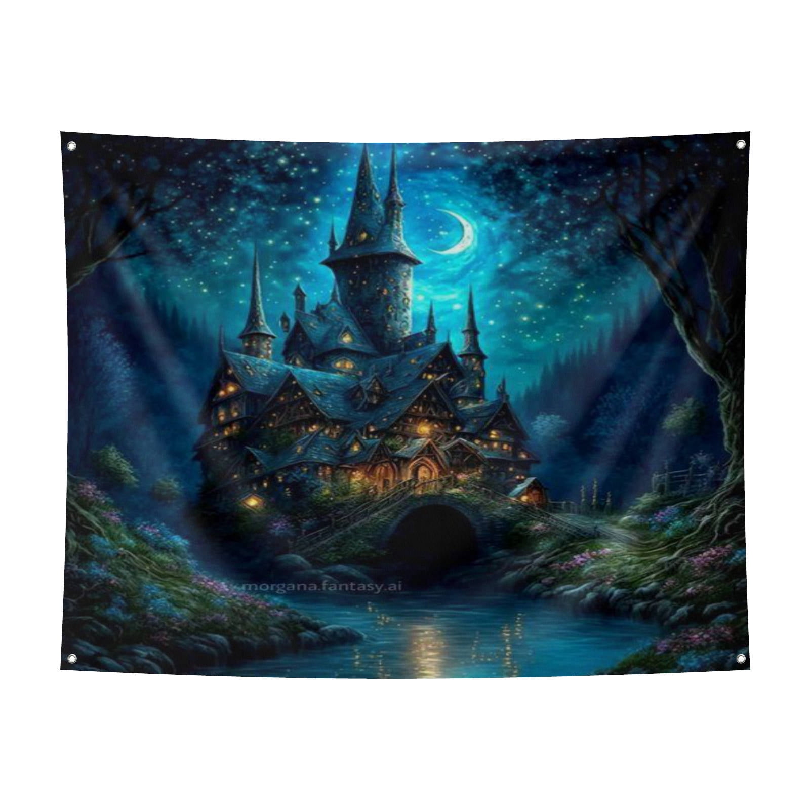10*8 FT Halloween Castle Halloween gift Holiday Banner split joint ...