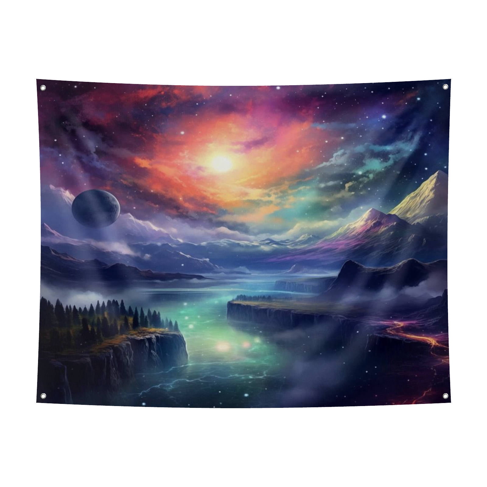 10*8 FT Starry universe Holiday Banner split joint style 7.87*9.84FT ...