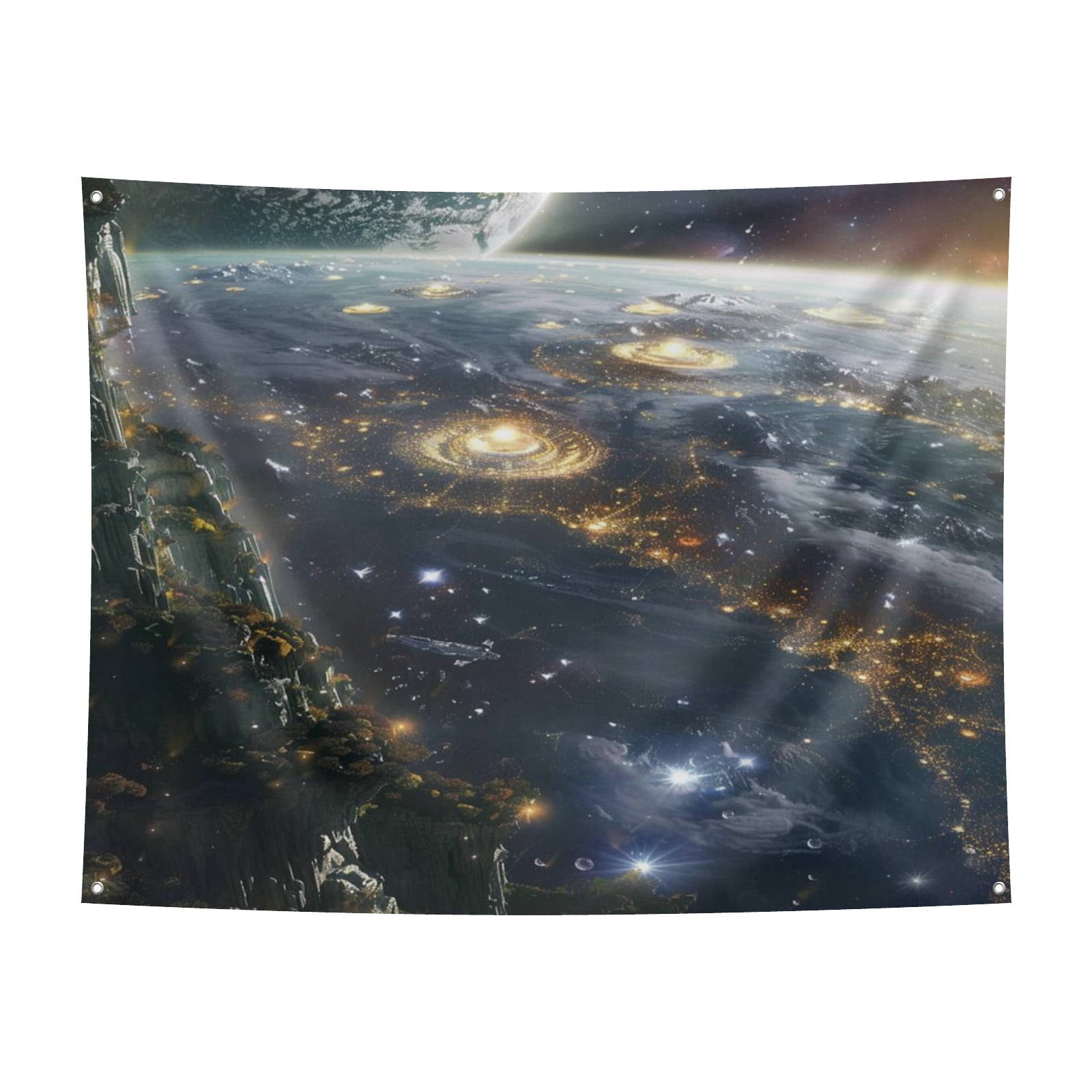 10*8 FT Starry universe Holiday Banner split joint style 7.87*9.84FT ...
