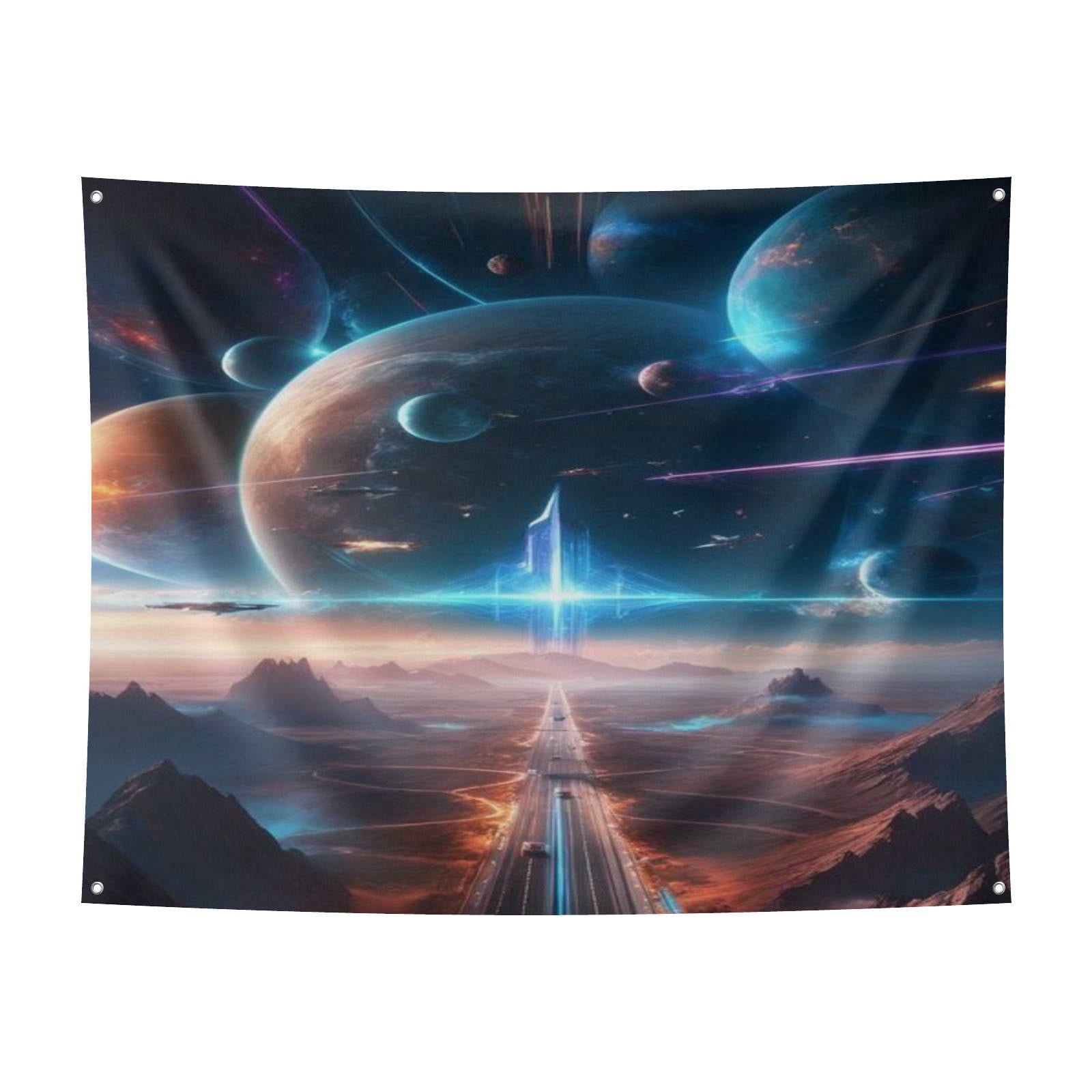 10*8 FT Starry universe Holiday Banner split joint style 7.87*9.84FT ...