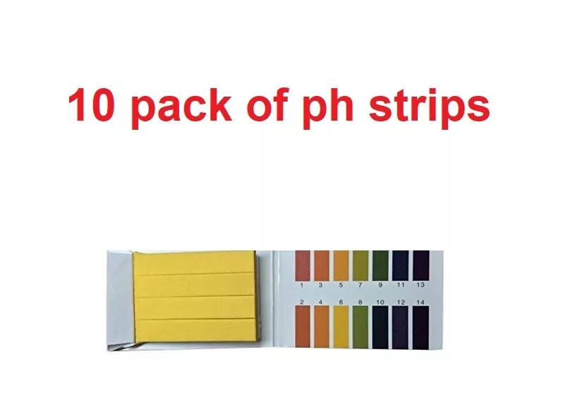 10 80X Ph Indicator Test Strips 1-14 Laboratory Paper Litmus Tester ...