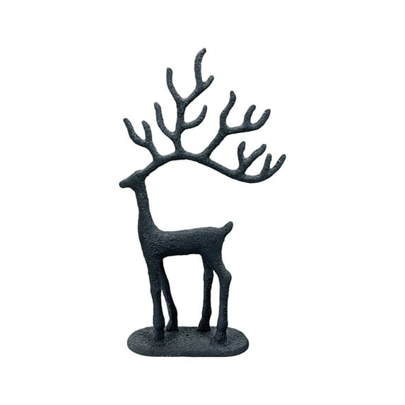 10.83" Reindeer Figurine Christmas Decorations, Modern Reindeer Statues ...