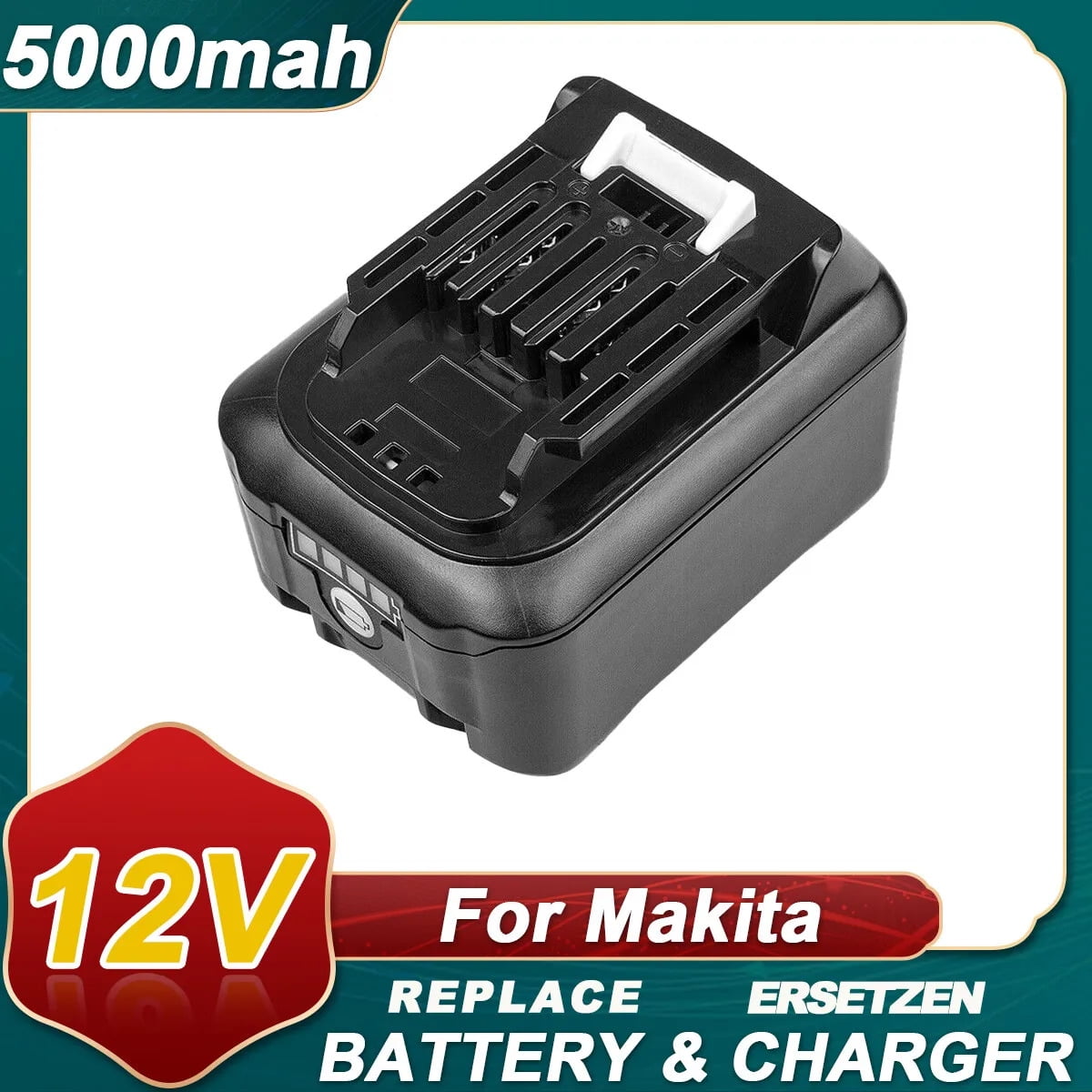 10.8V/12V Rechargeable Replace Li-Ion Battery for Ma*kita CXT 5.0Ah ...