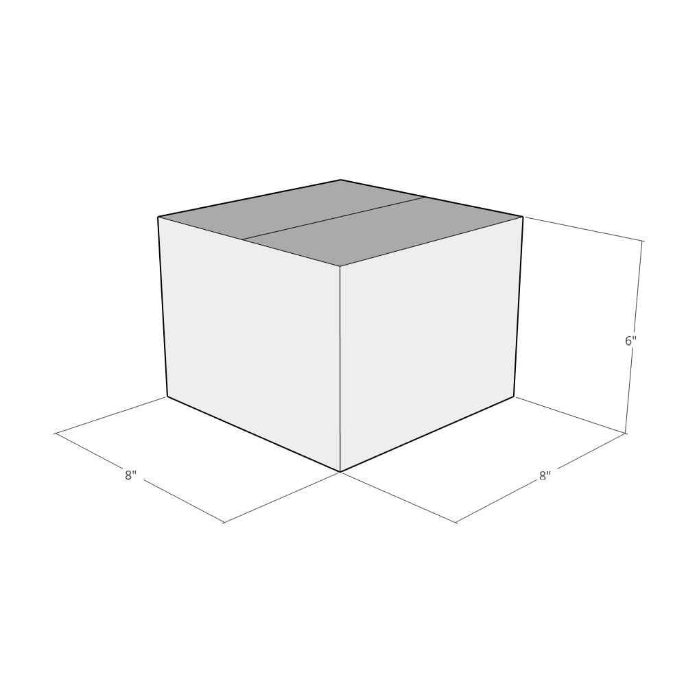 10 -8x8x6 White Corrugated Boxes -New for Moving or Shipping Needs ...
